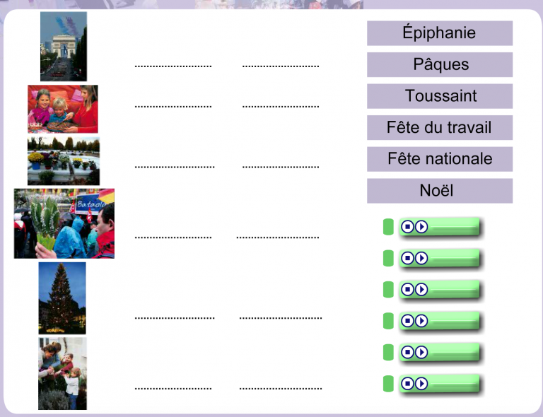 Les fêtes en France : ressource-activité TBI-TNI - MOddou FLE